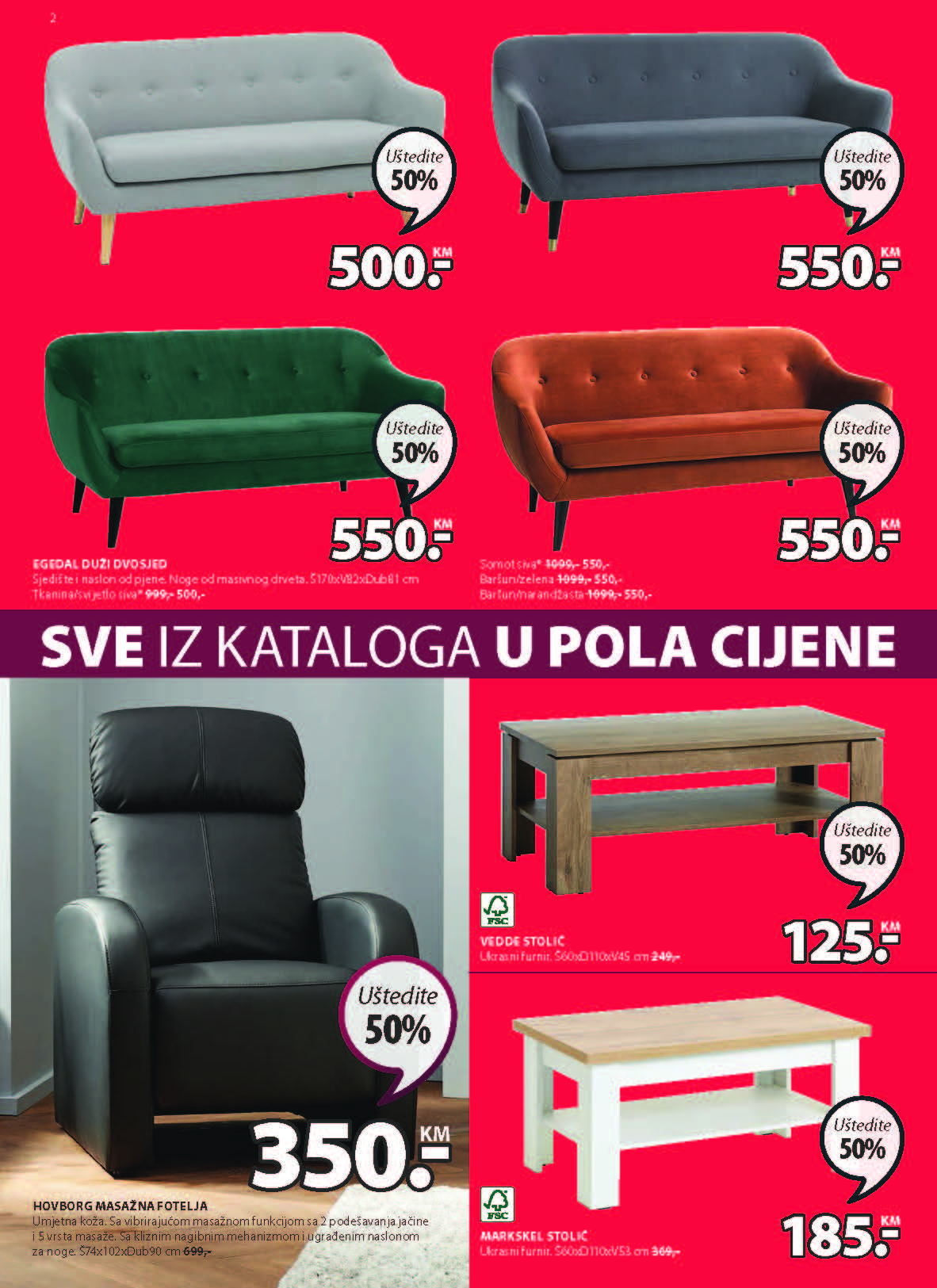 JYSK Katalog BiH 【SNIŽENJE -50%】AVGUST 2022 SVE u POLA cijene do 24.8.2022.
