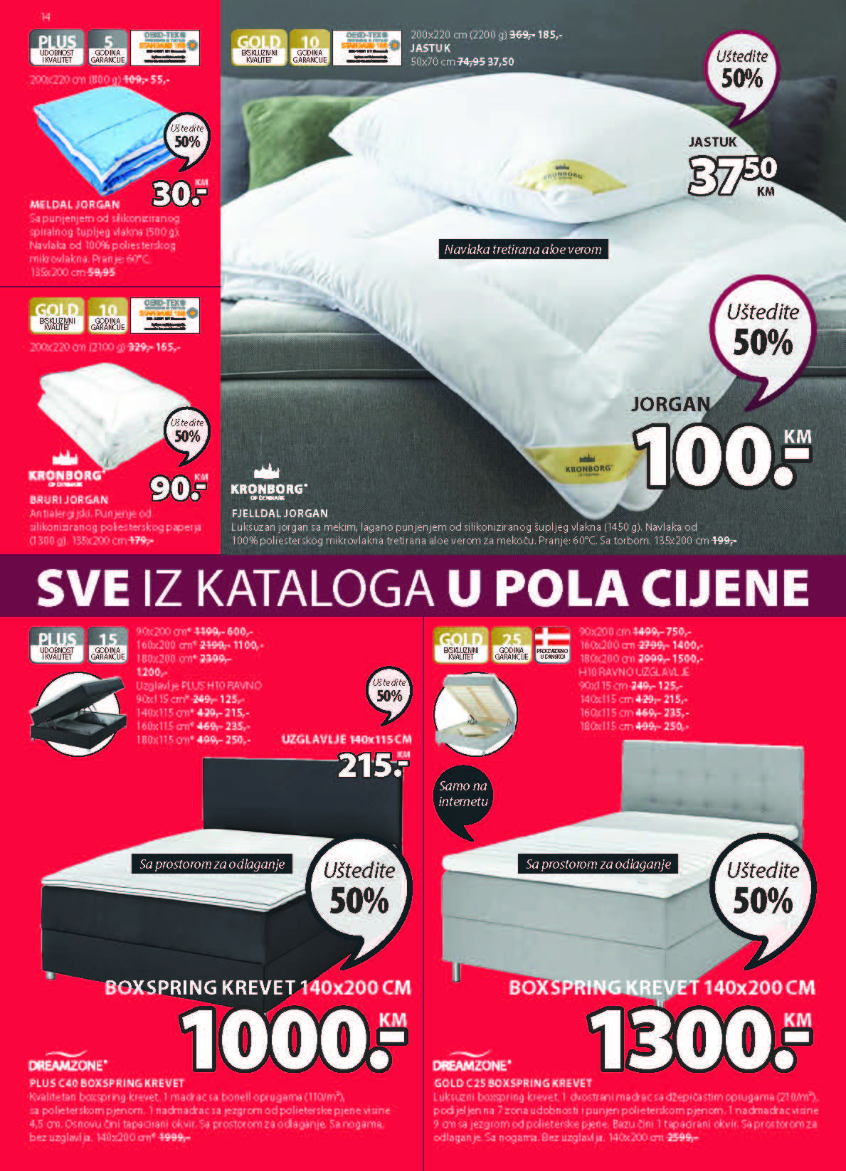 JYSK Katalog BiH 【SNIŽENJE -50%】AVGUST 2022 SVE u POLA cijene do 24.8.2022.
