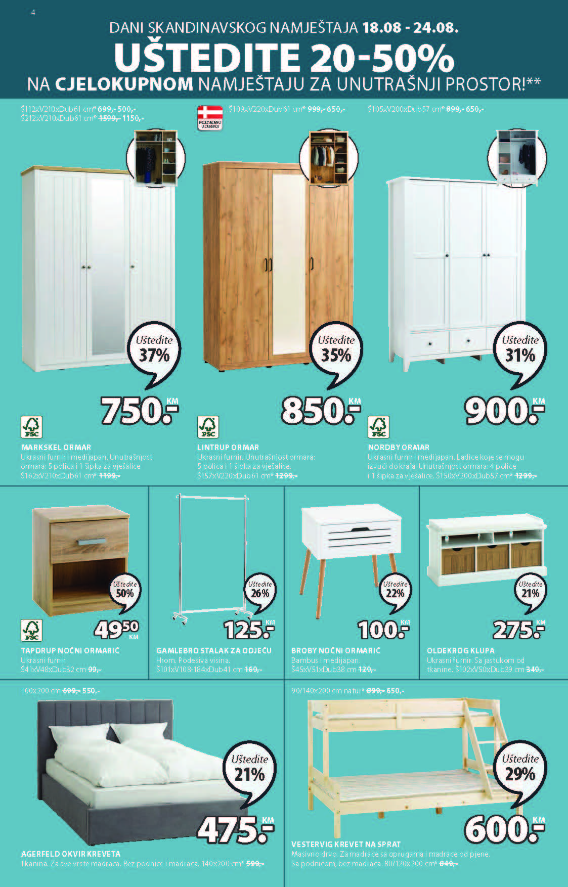 JYSK Katalog BiH 【SNIŽENJE -67%】AVGUST 2022 FENOMENALNI POPUSTI od 18.8 ...