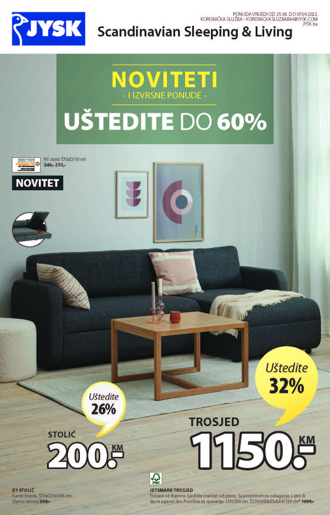 JYSK Katalog BiH 【SNIŽENJE do 60%】AVGUST i SEPTEMBAR BiH NOVA akcija od ...